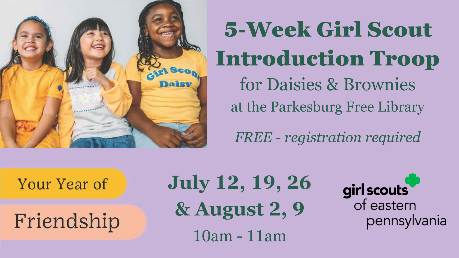5-Week Girl Scout Introduction Troop for Daisies & Brownies ...