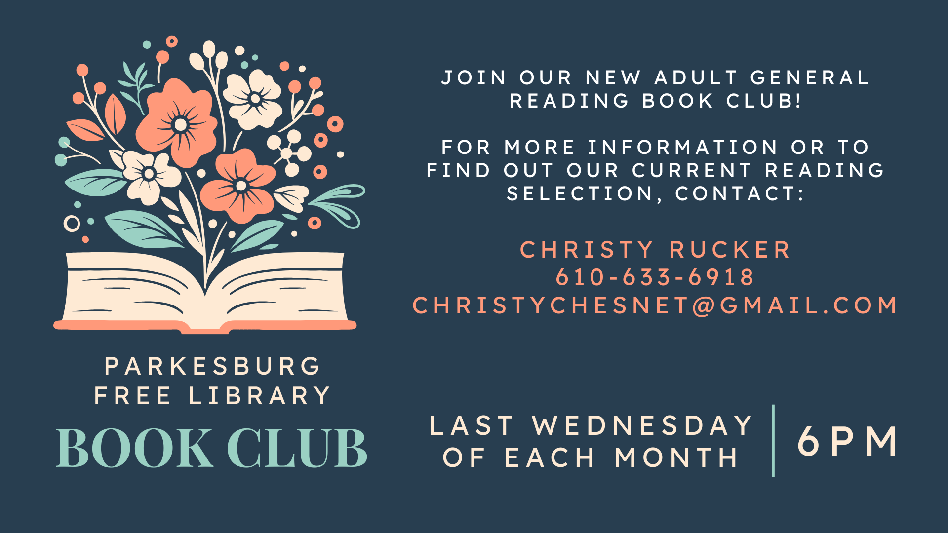 Parkesburg Free Library Book Club | Parkesburg Library