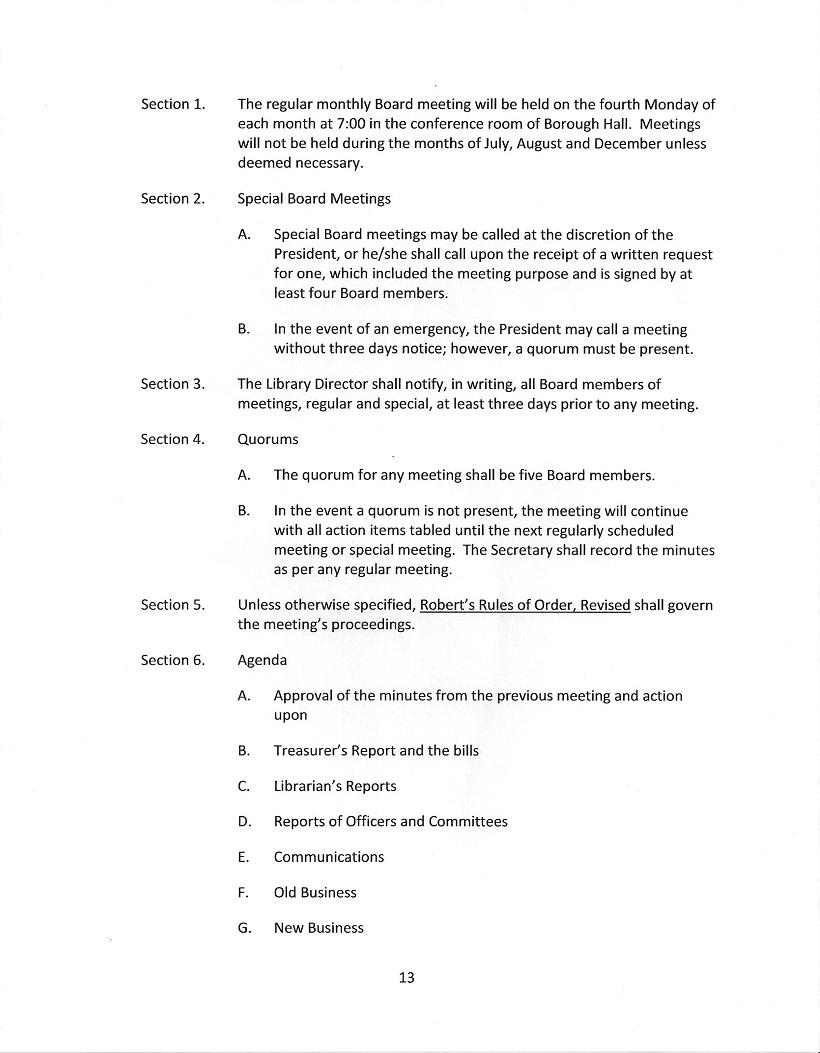 Library Policy Manual | Parkesburg Library