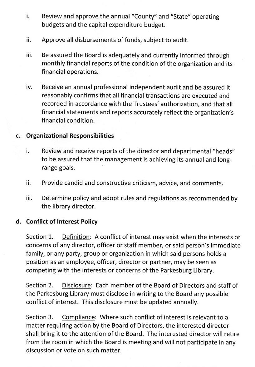 Library Policy Manual | Parkesburg Library