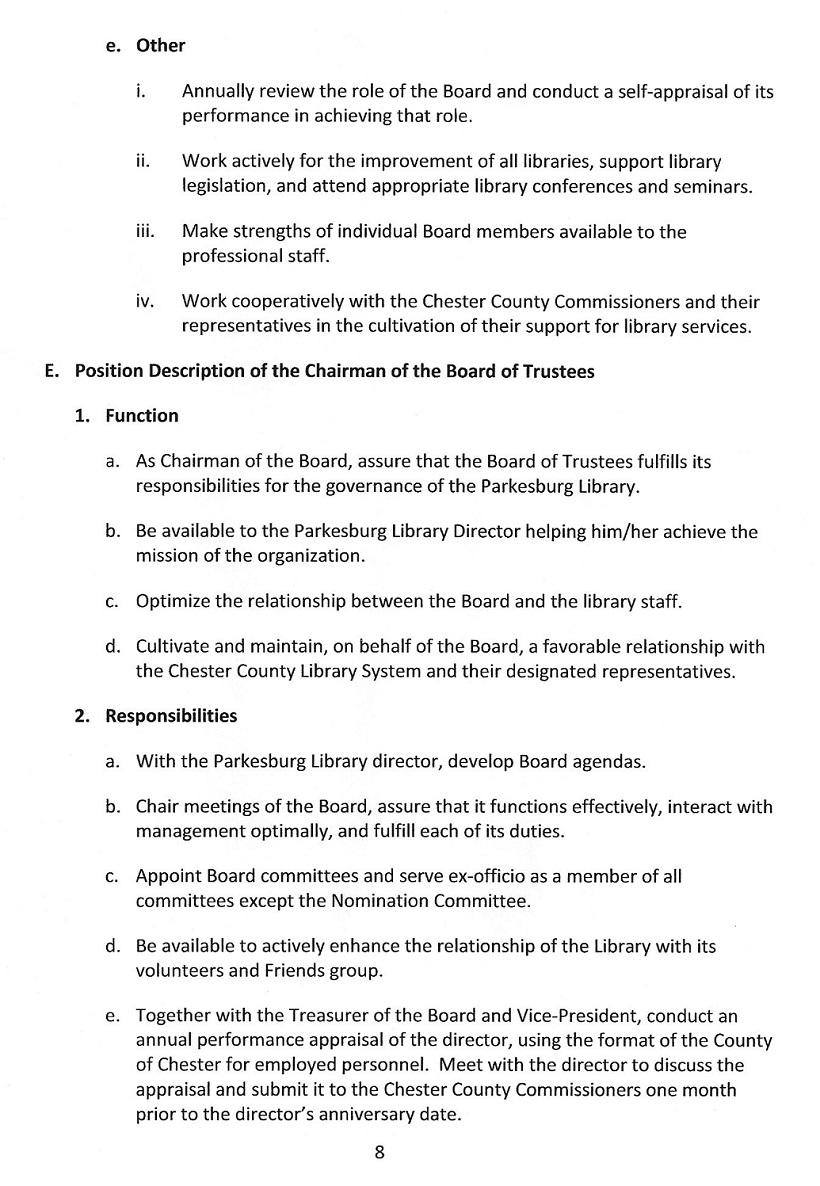 Library Policy Manual | Parkesburg Library